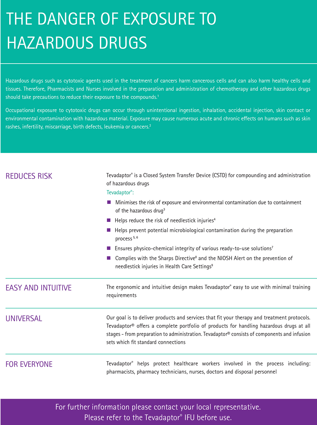 Tevadaptor® - CTSD for the Administration of Hazardous Drugs